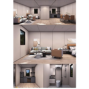 Luxury Proof 20ft 40ft Prefab Expandable Container House Steel Portable Prefabricated Villa 2 Bedroom with Bathroom