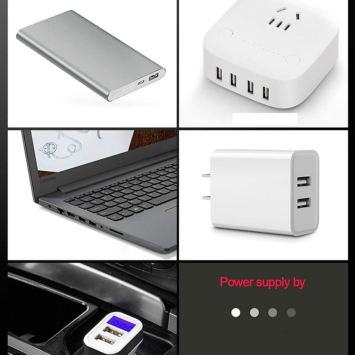 Tebatu USB Rechargeable Battery Charger for Li-ion 10440/14500/14650/16340/17500/17670/18350/18500/18650/18700/22650/25500/26650 3.7V