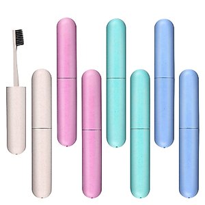 PECULA 8 Pack Toothbrush Case, Travel Toothbrush Holder, Toothbrush Cover for School/Business/Home/Mountain Climbing
