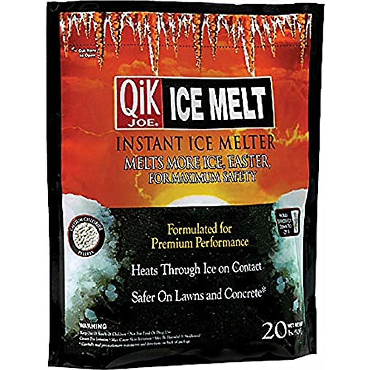 Qik Joe Instant Snow and Ice Melt for Sidewalks, Driveways, Steps, and Parking Lots, Deicer for Concrete, Asphalt, Wood, and Other Surfaces, Effective to -25 Degrees, 20 Pounds