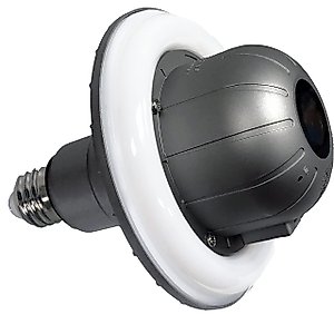 Zeus CCTV WiFi Floodlight Bulb Camera Home Security System Wireless Outdoor Waterproof Remote Control Camera Night Vision 1080p E26 LED Floodlight Cam