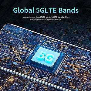 Yoidesu 5G Unlocked Android Smartphone, 6.5in IPS HD Screen 6GB RAM 128GB ROM Ultra Thin Mobile Phone, 5000mAh 12MP16MP HD Camera, Face ID Fingerprint Unlocked Cellphone for Android 12(Grey)