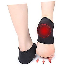 STAHAD 2 Pairs Heel Socks Cleats Football Plantar Fasciitis Socks Socks for Stocking Stuffers for Adults Heel Cushion Pads High Heel Covers Heel Cushion Support Comfortable Ankle Cover