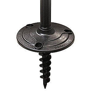 Gama Sonic GS-105S-G Baytown Ez Anchor Lamp, Post, Bright White LED, Black