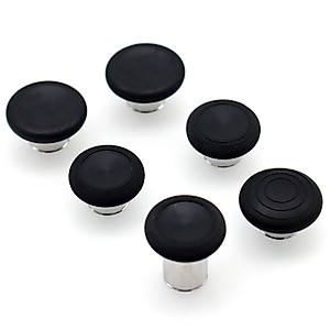 Deal4GO 6-Pack Replacement Magnetic Analog Thumbstick Swap Set for Xbox One Elite 2 Controller Thumb Stick Black