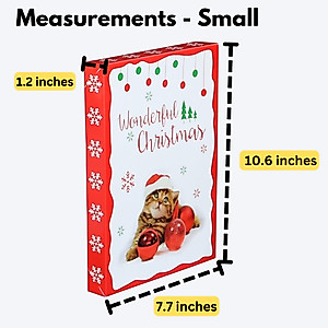Iconikal Printed Gift Boxes for Christmas, Shirt, Robe, Lingerie, Hat, Gloves, Santa Paws Pets Design, 3-Sizes, Small, Medium and Large 10-Pack