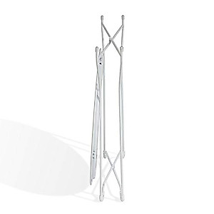 Atlantic urbSPACE Metal Side Table - Stylish Folding Tray Table, Sturdy Steel Construction with Wear-Resistant Powder Coating, PN in White