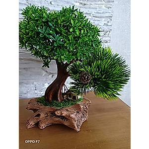 WellieSTR 1pc Wood Stump Log Concrete Planter/Succulent Pot/Plant Pot, Imitating Wood Flower Cement Planters for Succulents Flowerpots Bonsai Decor,16x10x6cm