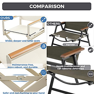 Grand patio 11-Piece Outdoor Dining Set, 10 Extra-Wide Foldable Chairs & 1 Extendable Table, UV-Resistant Mesh Patio Furniture Set, Wood Grain Tabletop for Garden, Yard and Terrace, Apricot