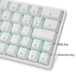 SK64 64 Tasti Hot Swap Tastiera Meccanica Cablata con RGB Retroilluminato ABS Tasti Freccia Tasti Impermeabile Programmabile per Win/Mac/Gaming (Gateron Ottico Marrone, Custodia Bianco)