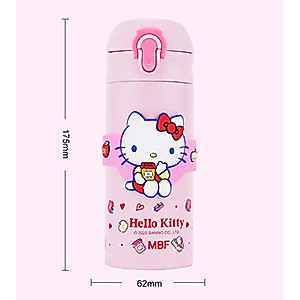Hello Kitty Stainless Steel Insulated Water Bottle 350ml - Pink