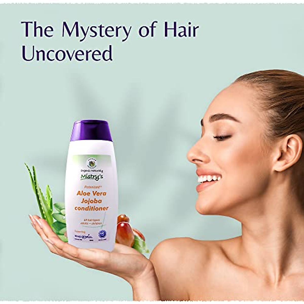 Mistry's Aloe Vera Jojoba Conditioner 200ml - Natural Hair Care, Gentle, Strengthening & Nourishing - Suitable for All Ages and Hair Types, Additive Free, Vegan,