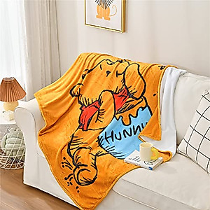Yotsuba Nakano Cute Bear Snuggly Blanket 60 X 50 in, Flannel Blanket Fluffy Cozy Fuzzy Throws Non-Shedding for Nap Bed Sofa Couch Home Decor