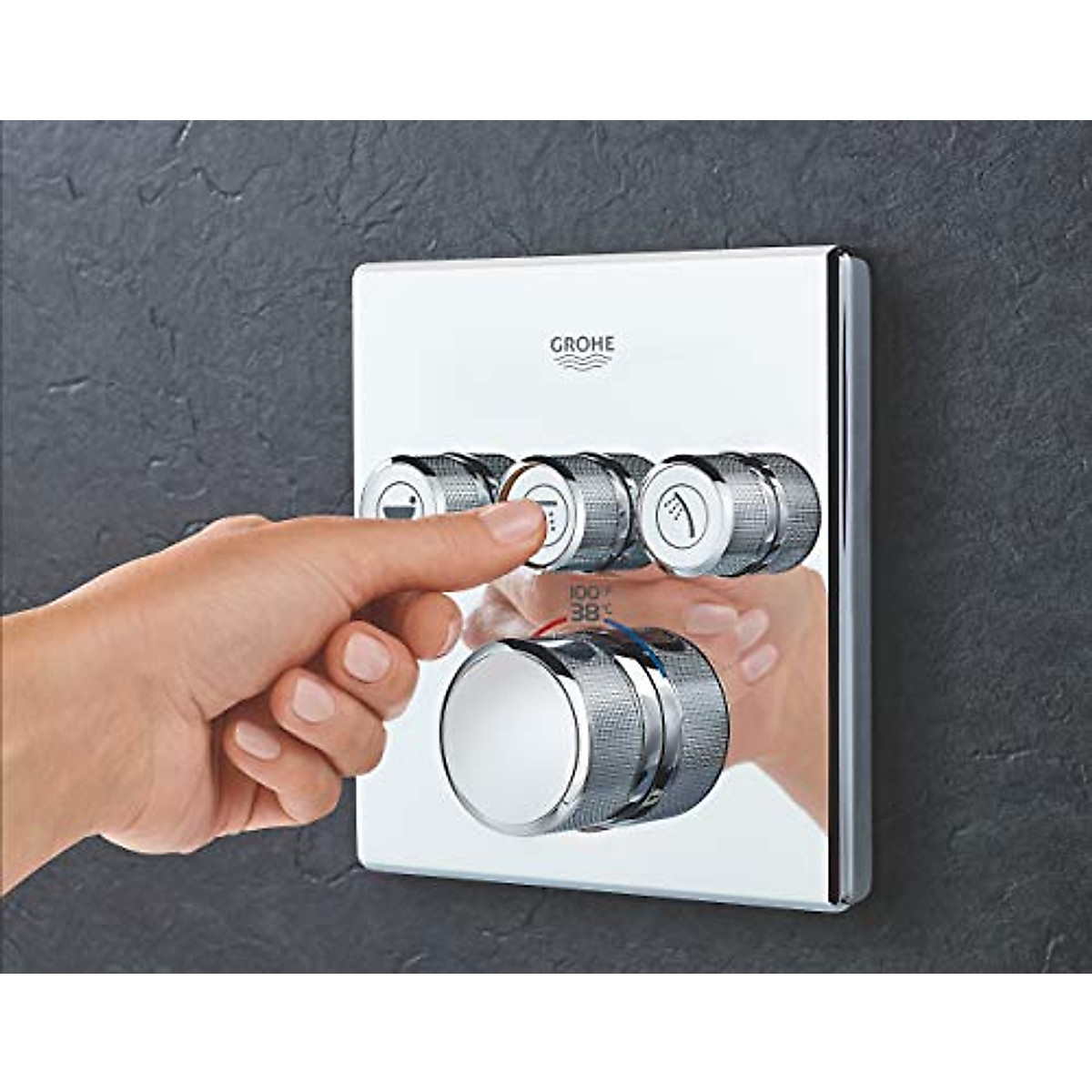 GROHE 29142000 Grohtherm Smart Thermostatic Trim With Control Module, Starlight Chrome