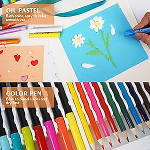 KIDDYCOLOR Kids Art Set, 88pcs Drawing Art Kit, Portable Art Set Case with Easel & Bookshelf, Multifunctionanl Painting Drawing Art Supplies for Kids Girls Boys Gifts