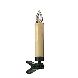 Cypress Home Beautiful Christmas LED Taper Candle Tree Clip Tree Décor, Set of 10-12 x 5 x 2 Inches Indoor/Outdoor Decoration for Homes, Yards and Gardens