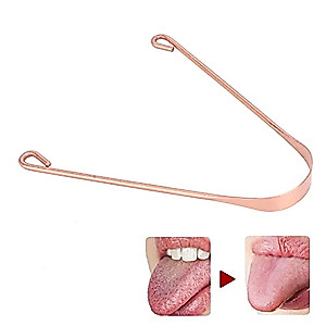 Tongue Scraper Bad Breath Treatment Pure Copper Tongue Cleaner Easy to Use Tongue Scraper for Adults U Shaped Tongue Scrubber Tongue Cleaner Maintain Oral Hygiene Scraper