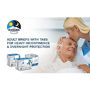 Egosan Ultra Incontinence Disposable Adult Diaper Brief Maximum Absorbency and Adjustable Tabs for Men and Women (Large Case, 60-Count)