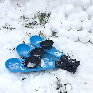 Hoopla Toys Ultimate Winter Play Snowball Thrower Set, Durable Plastic, Red & Blue, Ergonomic Handle, Lightweight, Perfect for Kids & Adults, 2-Pack