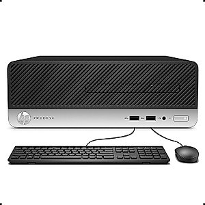 HP ProDesk 400G4 SFF Home and Business Desktop, Pentium G4400 3.4GHz, 16GB DDR4 RAM, 1TB SSD, DVD, VGA, Windows 10 Pro 64bit (Renewed), Black