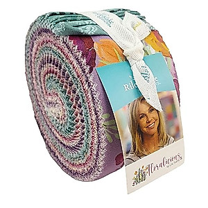 Lila Tueller Designs Floralicious Rolie Polie 40 2.5-inch Strips Jelly Roll Riley Blake RP-13480-40