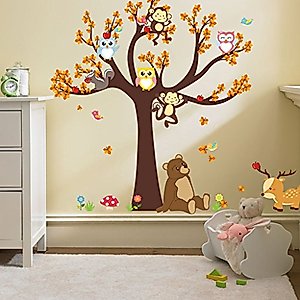 Decorstyle Giant Wall Decals for Kids Rooms, Nursery Peel & Stick, Large Removable Vinyl Wall Stickers. Premium, Eco-Friendly, Bring Your Walls to Life! (Jungle Wild Animal)
