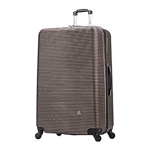 InUSA ROYAL Hardside Spinner Luggage with Ergonomic Handles | Spacious Travel Suitcase with Four Spinner Wheels and Studs | 32 Inch Extra Large Spinner Luggage | Brown