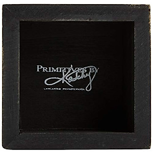 Primitives by Kathy 23238 Chevron Trimmed Box Sign, 3 x 3-Inches, I Love You