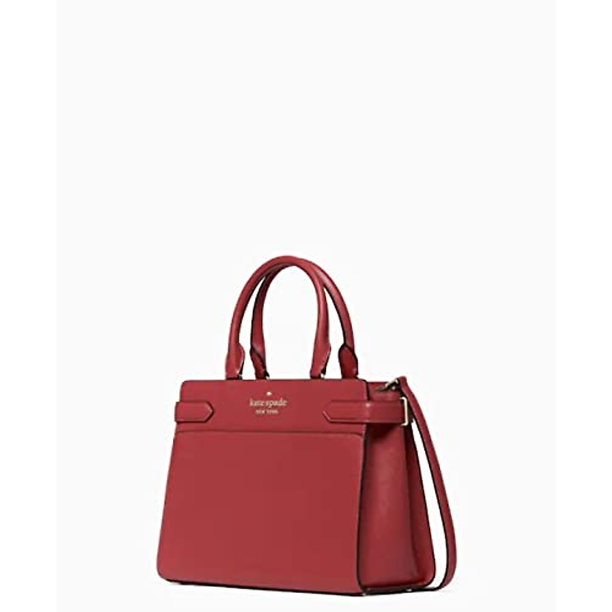 KATE SPADE NEW YORK STACI MEDIUM SATCHEL SHOULDER TOTE BAG IN RED CURRANT