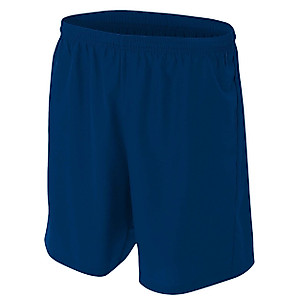 A4 Mens Woven Soccer Short, Medium, Navy