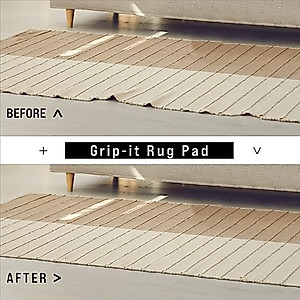 Grip-It Premium Lock Extra Cushioned Non-Slip Rug Pad for Area Rugs and Runner Rugs, Rug Gripper for Hardwood Floors 2' x 8'