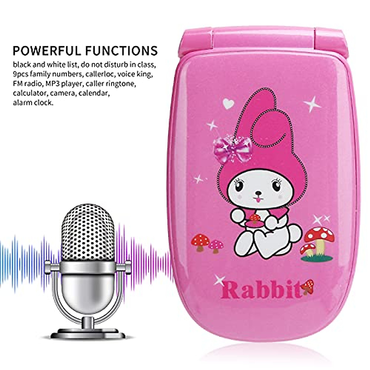 Dpofirs Portable Cute Flip Mobile Phone, Smallest Mobile Phone Toy for Kids Toddlers Students, 1.44in Mini Cell Phone, Mini Phone Gifts for Kids(Pink)