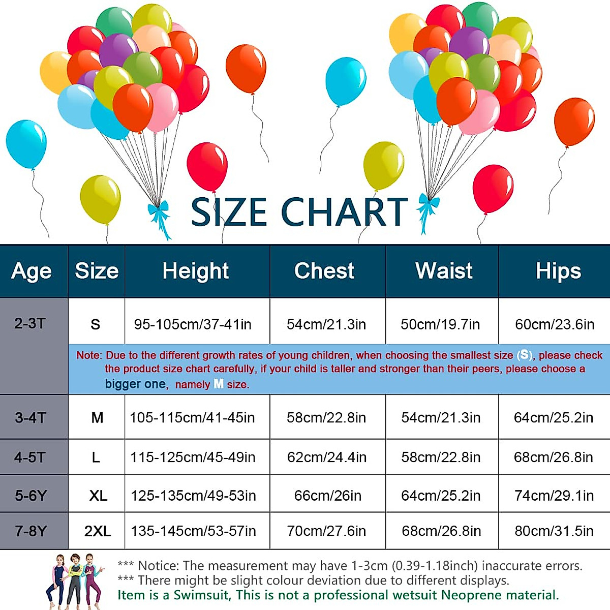 AIWUHE Kid's Full Body Swimwear Boys&Girls One Piece Swimsuit Long-Sleeve Water Sports Rash Guard UPF 50+ Sunsuit Sets 2-8Y Rose