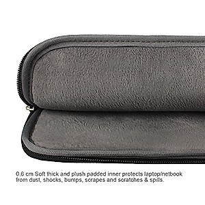 ARVOK 13 13.3 14 Inch Water-resistant Canvas Fabric Laptop Sleeve With Handle&Zipper Pocket/Notebook Computer Case/Ultrabook Briefcase Carrying Bag for HP/Dell/Lenovo/Asus/Acer/Samsung, Black