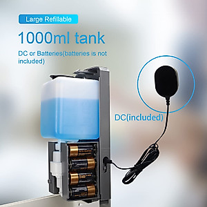 AETTL Touchless Automatic Foaming Hand Soap Dispenser Wall Mount, Motion Sensor Foam Liquid Refill Bottle Sanitizer Dispensing for Bathroom Kitchen Home Farmhouse Station 1306-s