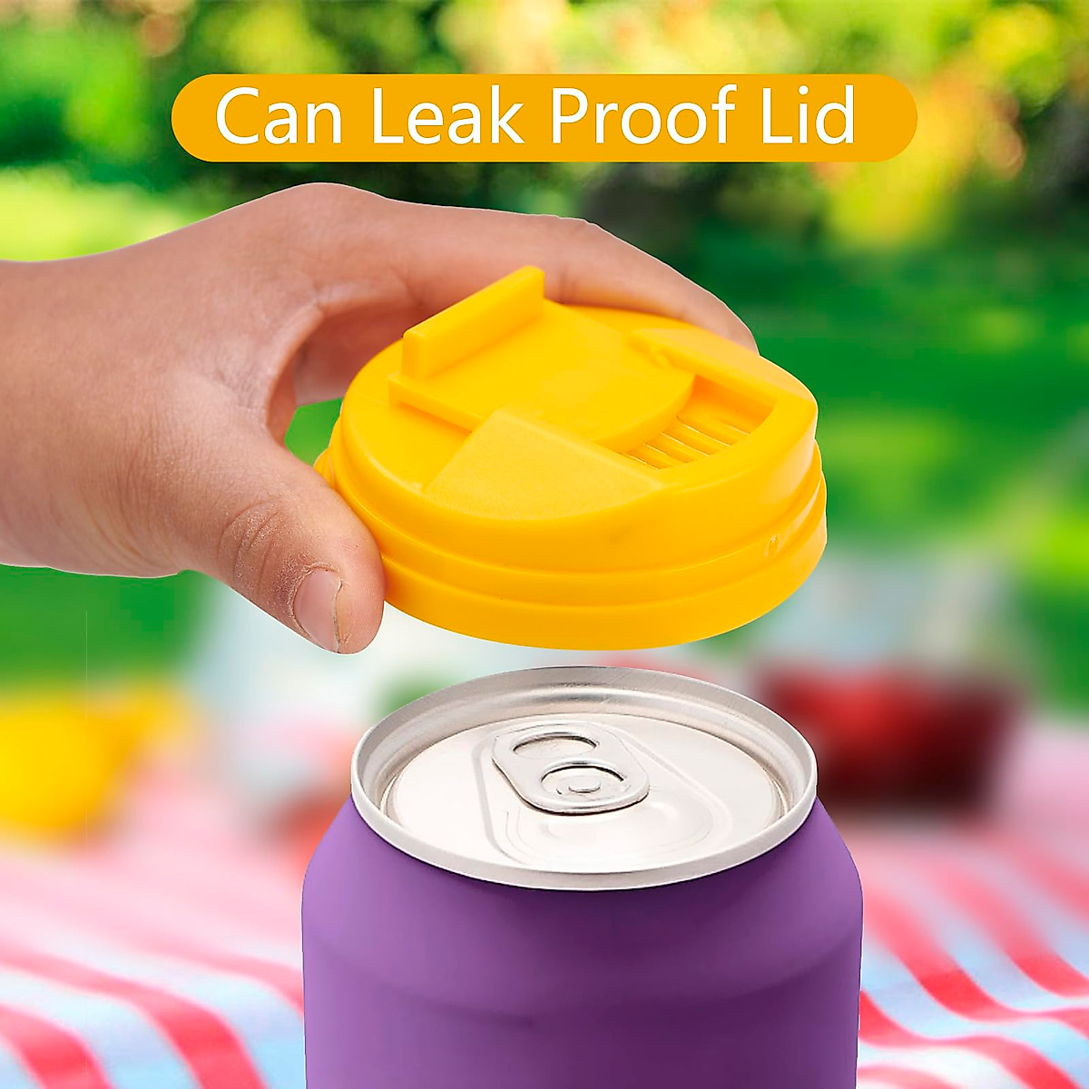 Soda Can Lid Covers 4 Pack, Can Covers for Soda Cola Can Lid Covers Round Protector, Reusable Pop Can Plastic Lid Fit Standard Soda Drink Beer Juice Beverages Cans Storage 2.4 Inch