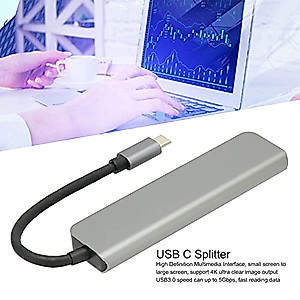 Usb C Dock, 5Gbps Aluminum Alloy PD Fast Charging USB C Hub USB3.0 Spee for Office for Keyboard for U Disk