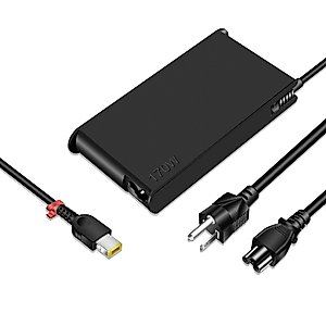 170W AC Charger for Lenovo LOQ, Legion 5, ThinkPad P1 P50 P51 P52 P53 P70 P71 P73 P15v P15 P17 T15g T15p Laptop Power Adapter Supply Cord