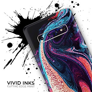 DesignSkinz Liquid Abstract Paint V38 Protective Vinyl Decal Wrap Skin Cover Compatible with The Samsung Galaxy S20 (Screen Trim & Back Glass Skin)