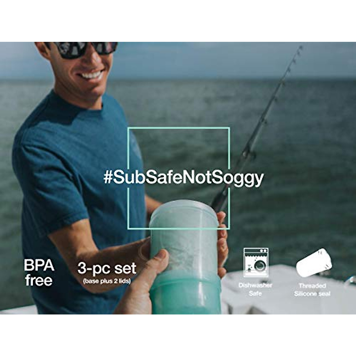 SubSafe Sub Sandwich Container – This Reusable Sandwich Container Keeps Your Sub Safe, Not Soggy – Ideal Boating Accessories and Cooler Accessories – As Seen On Shark Tank, Makes a Great Gift