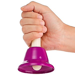 Tosnail 8 Note Metal Hand Bells Colorful Musical Percussion Musical Toy Instruments for Kids, Children