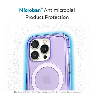 Speck Clear iPhone 14 Pro Max Case - Slim, Built for MagSafe, Scratch Resistant & Drop Protection Clear Phone Case - Anti-Yellowing - 6.7" iPhone 14 Pro Max Case - Amethyst Purple GemShell