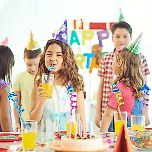 24 reusable shark straws and 2 cleaning brushes, Shark party supplies, birthday party gift decorations - set of 26