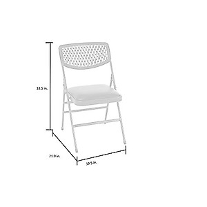 Cosco Products 60861BLK4E Commercial Fabric Folding Chair, Black