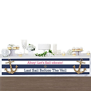 Big Dot of Happiness Last Sail Before the Veil - Nautical Bridal Shower and Bachelorette Party Decorations Party Banner