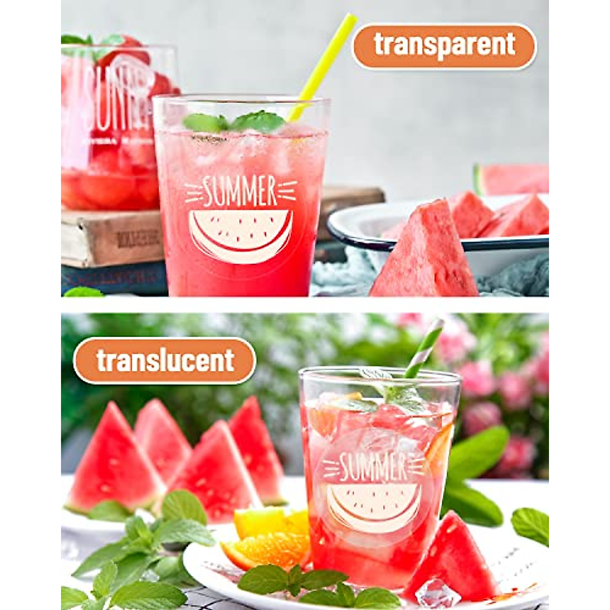 Printable Vinyl Sticker Paper for Inkjet Printer Clear Labels 50 Sheets Transparent Quickly Dry Non Waterproof Transparency Glossy 8.5 x 11 Decal Paper Tear & Scratch Resistant