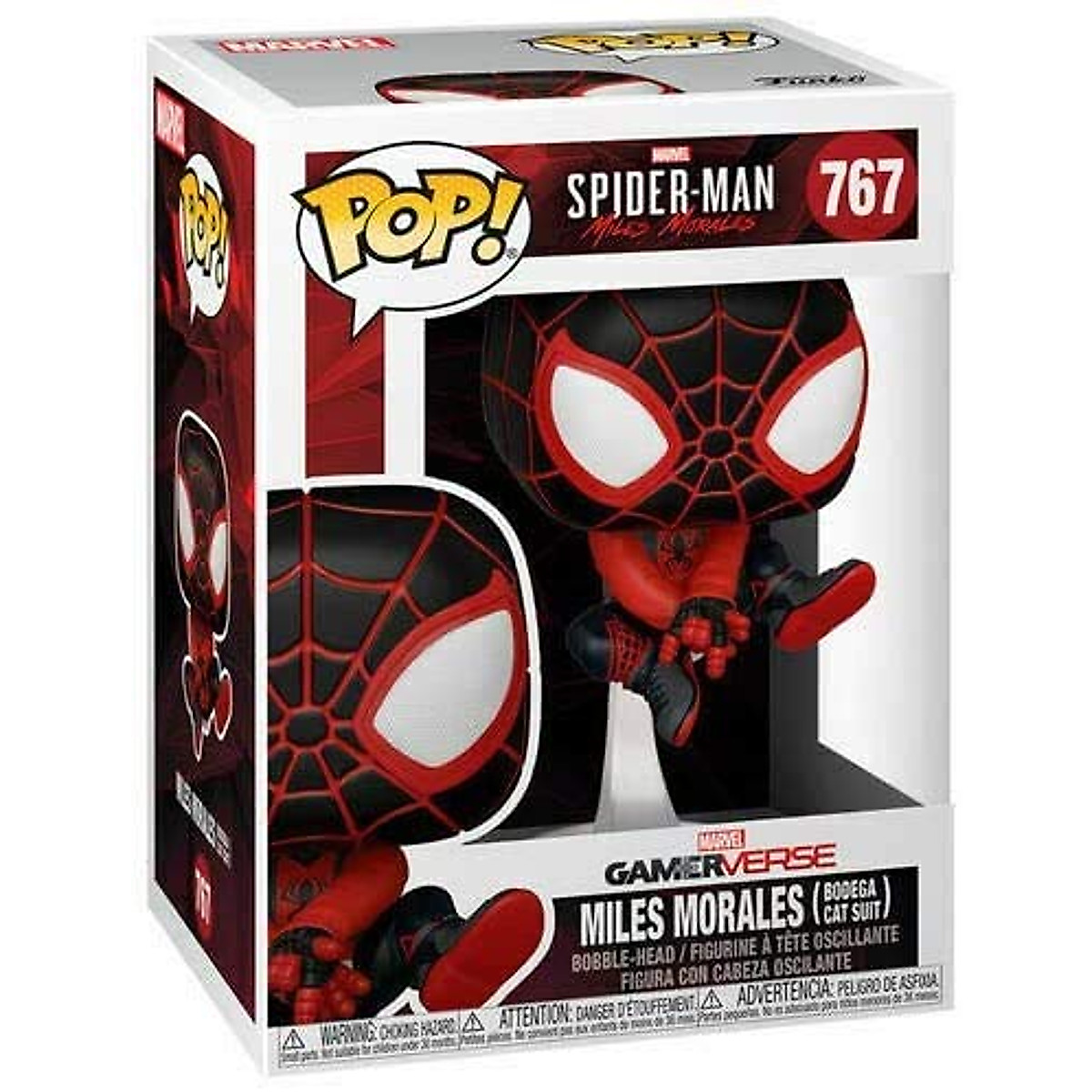 Spider-Man Miles Morales Bodega Cat Suit Pop # 767 Marvel Gamerverse Vinyl Figure (Bundled with EcoTek Protector to Protect Display Box)