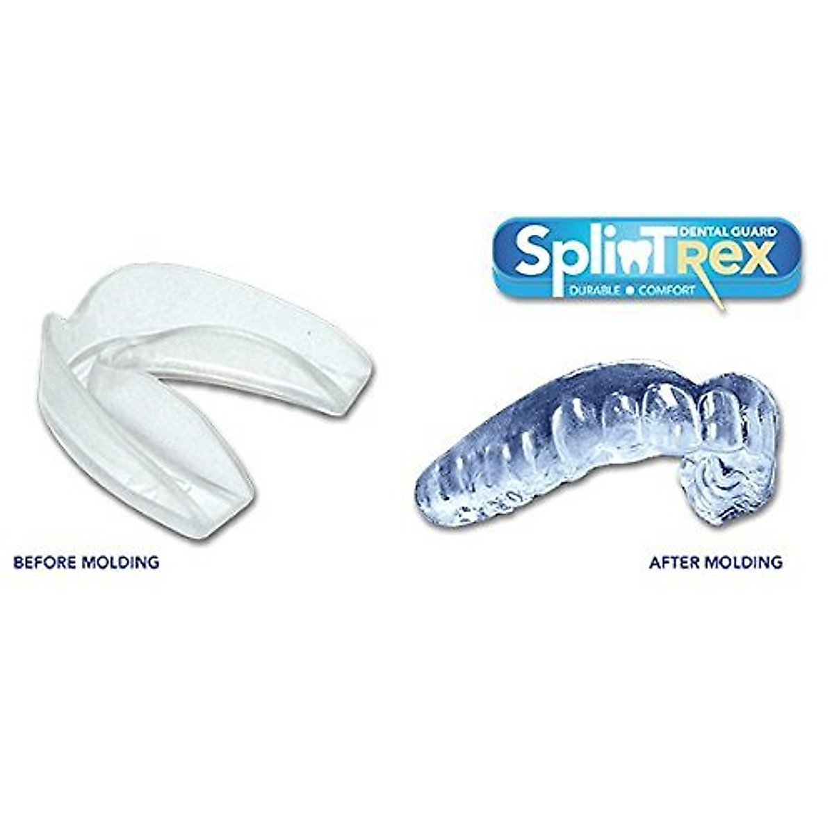 SplinTrex Multi Use Teeth Mouth Guards - 4 Pack - BPA Free - Teeth Grinding Dental Night Guard, Athletic Mouth Guard, Teeth Whitening Tray - Includes 4 Customizable Mouth Guards and Storage Case