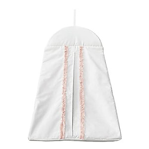 Sweet Jojo Designs Boho Bohemian Baby Girl Nursery Crib Bedding Set - 4 Pieces - Blush Pink and White Farmhouse Shabby Chic Designer Modern Minimalist Tuft Tufted Tassel Fringe Macrame Cotton