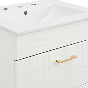 Modway Daybreak Bathroom Vanity, 24" with White Sink